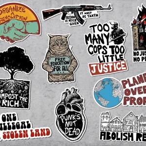 Activism Sticker Pack 5 Punk Leftist Communism Coupon Eat - Etsy