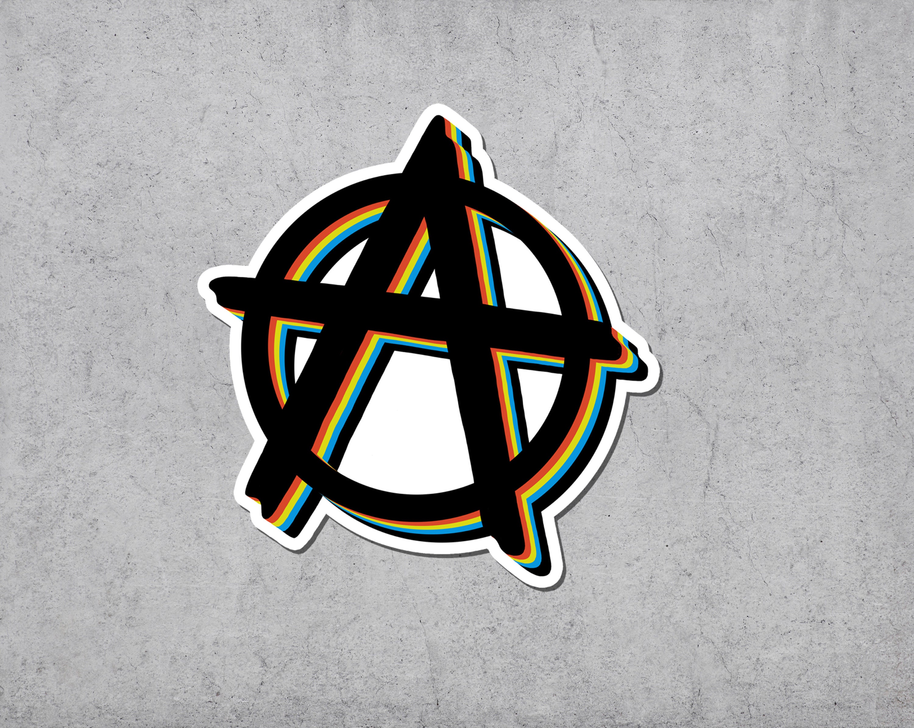 Anarchist Rainbow Sticker Anarchy Sticker Socialism - Etsy