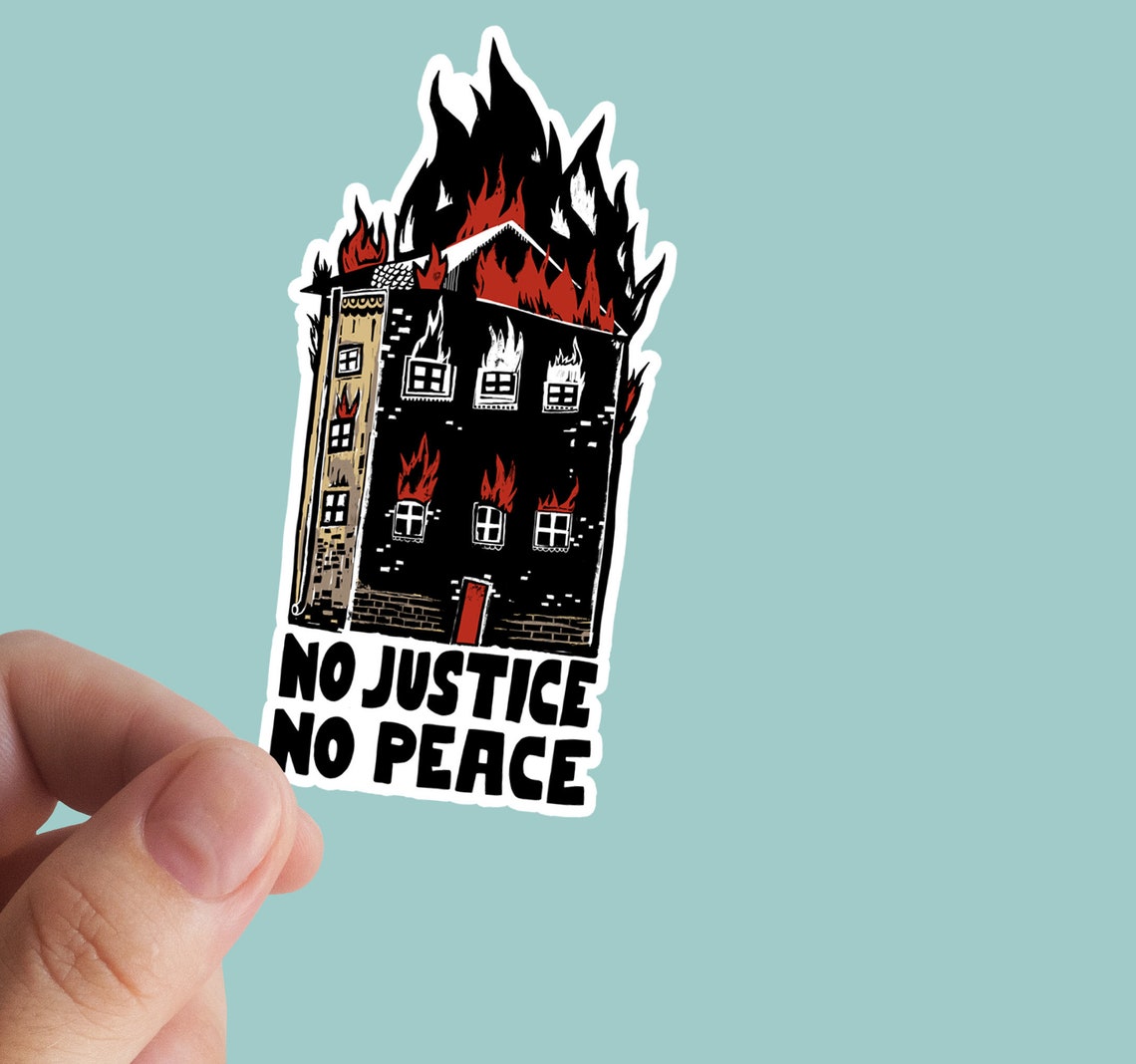 No Justice Sticker Leftist Socialist Anarchist Laptop - Etsy