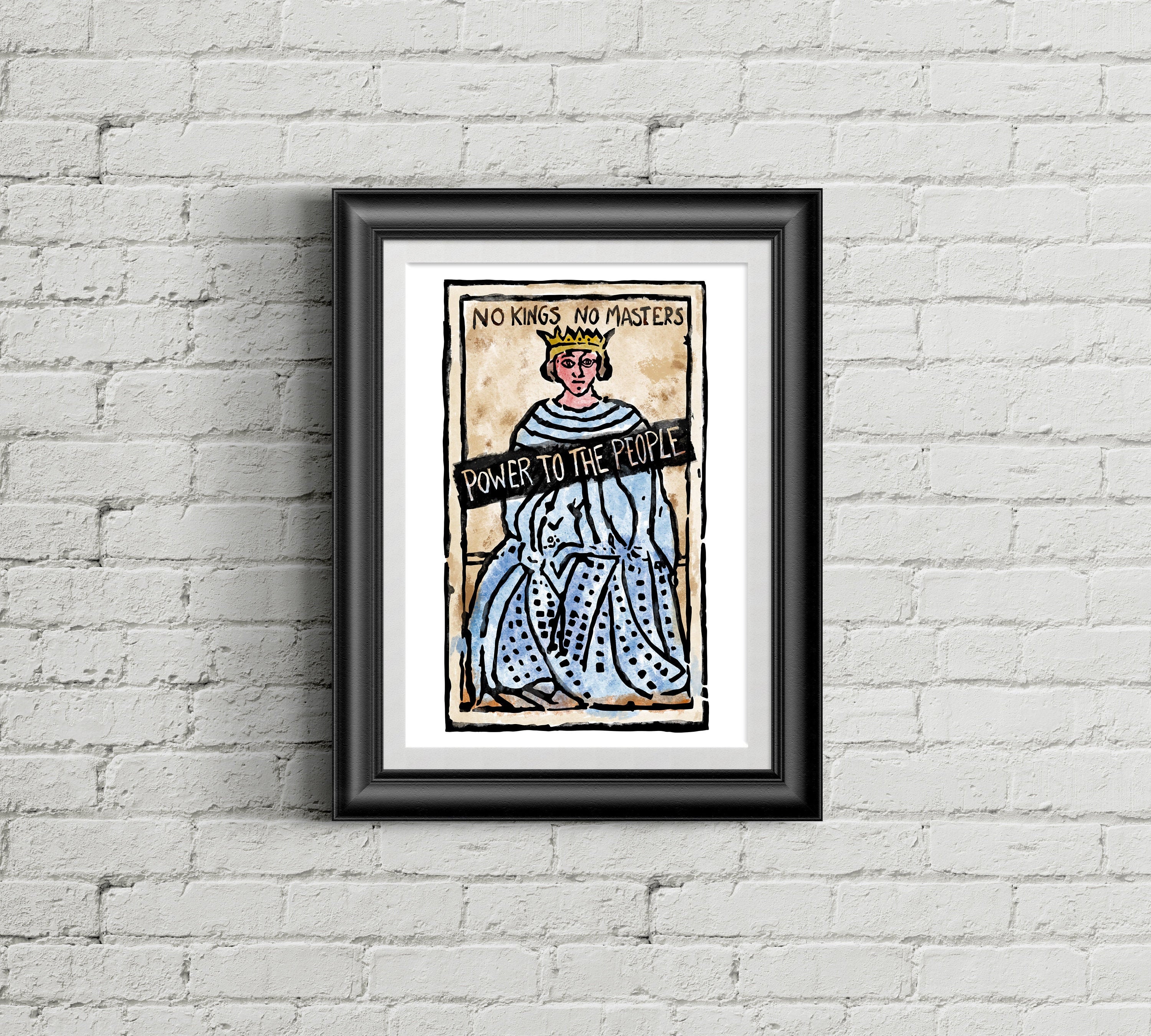 No Kings No Masters Print Socialism Marxist Power to the - Etsy