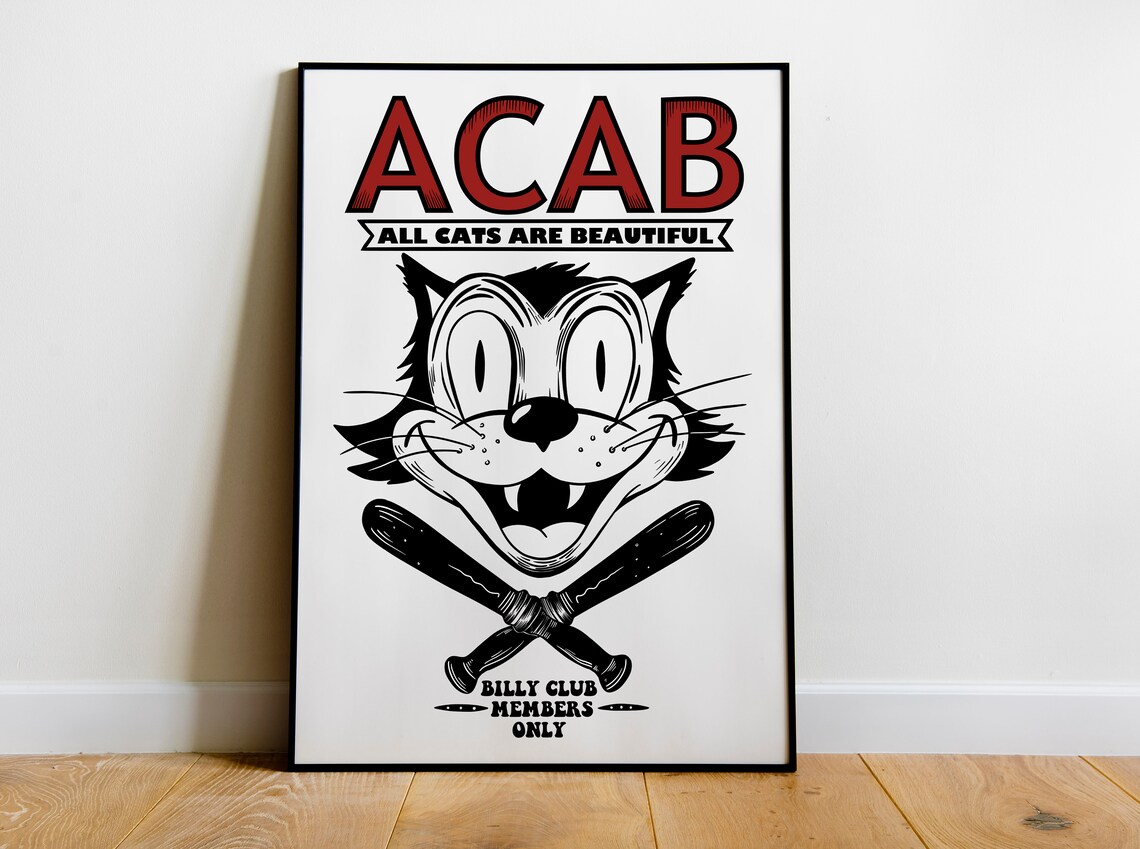 ACAB Print Defund The Police Art Print AntiCapitalism | Etsy