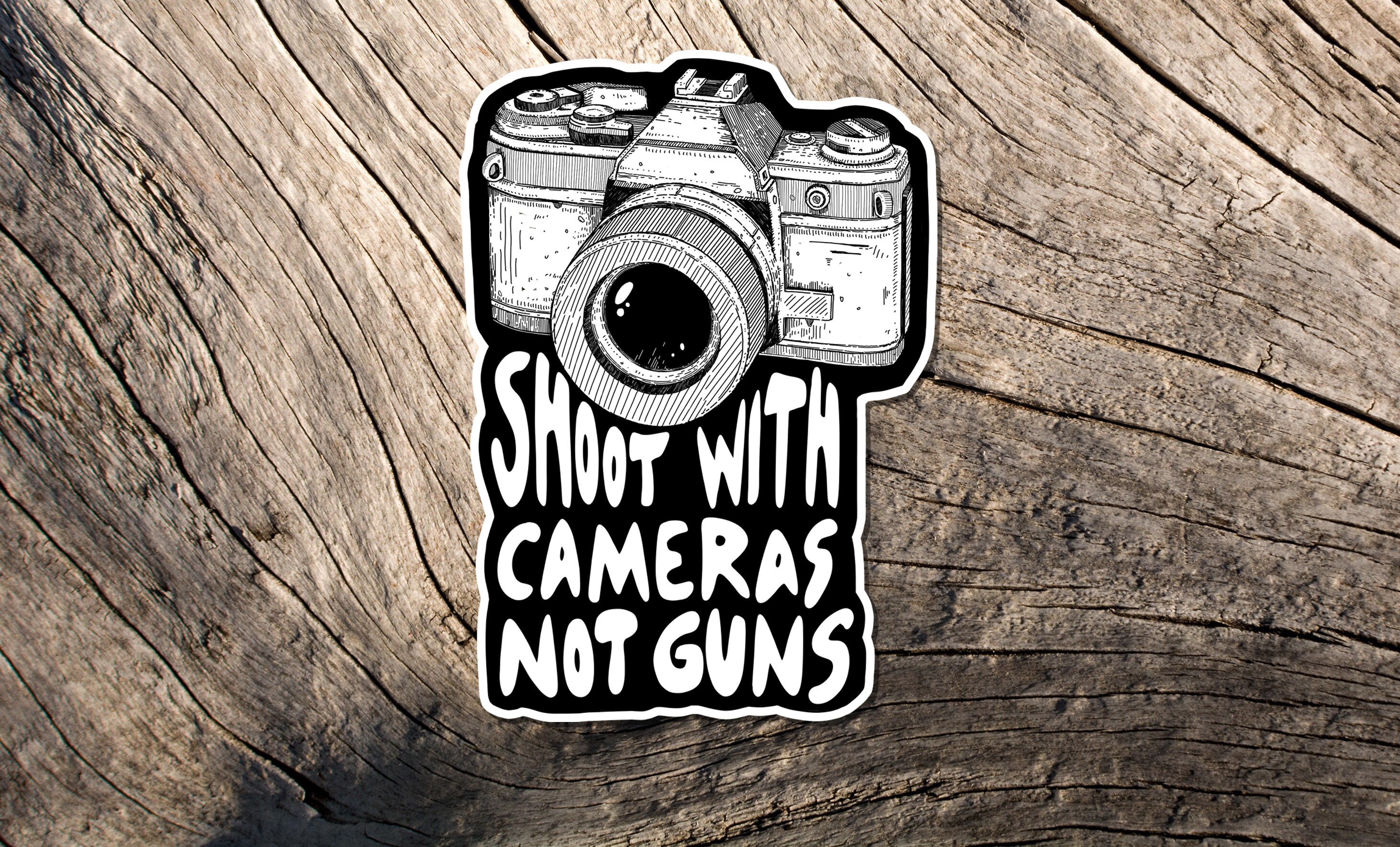 Shoot With Cameras Sticker No Guns Guns Protest Vinyl | Etsy