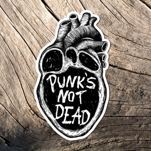 Punks Not Dead Sticker, Anarchy, Punk, Anarchist, Rock, Anticapitalism ...