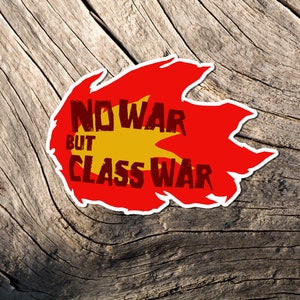 No War but Class War Sticker, Anti Capitalism, Communist, Vinyl ...
