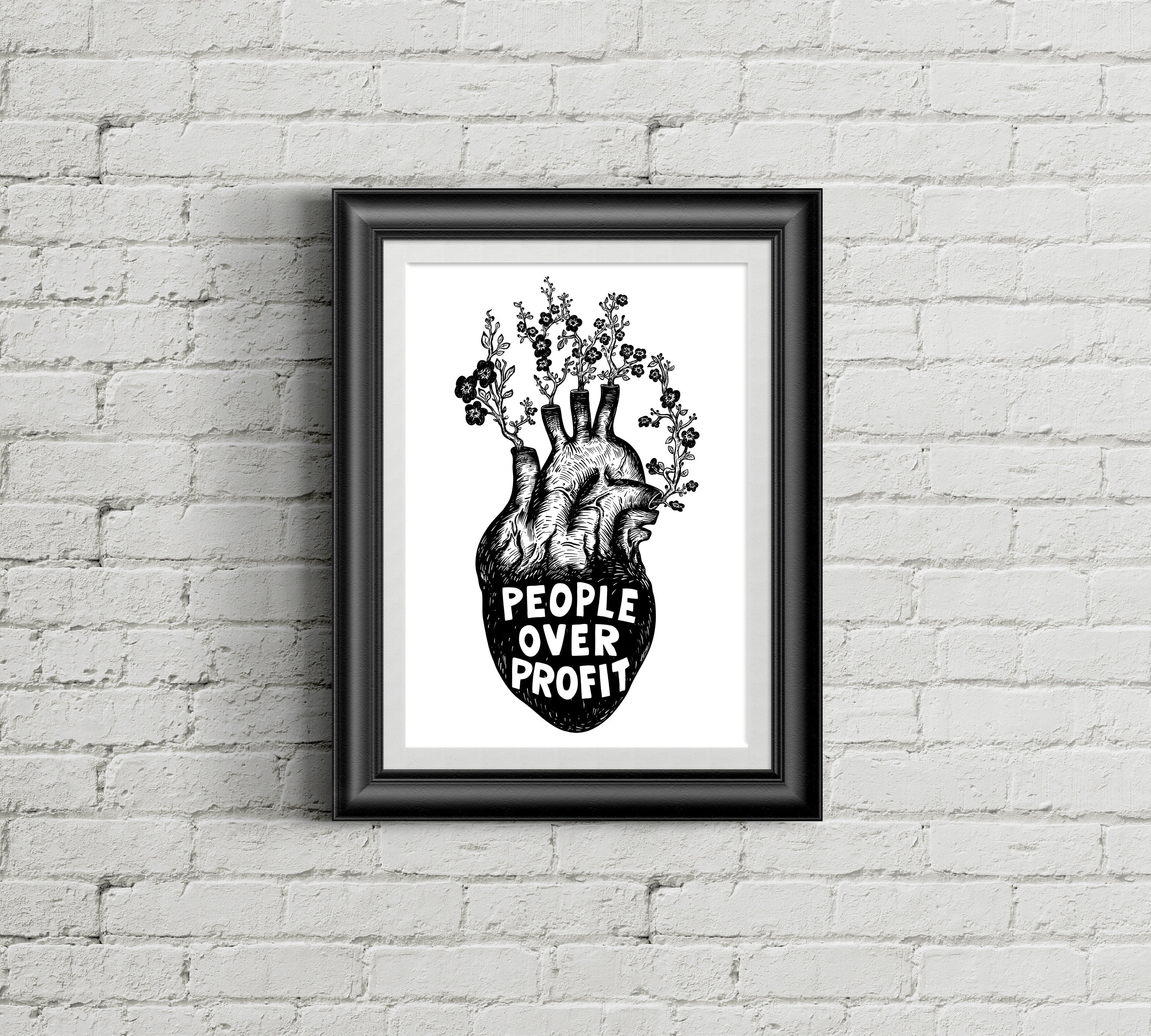 People Over Profit Print Leftist Art Print Anticapitalism - Etsy