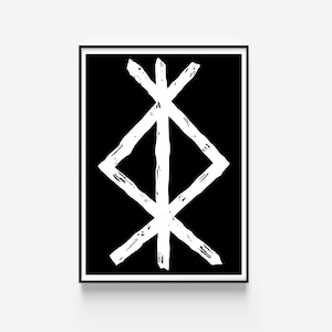 Protection Rune Poster, Viking, Print, Rune Poster, Elder Futhark ...