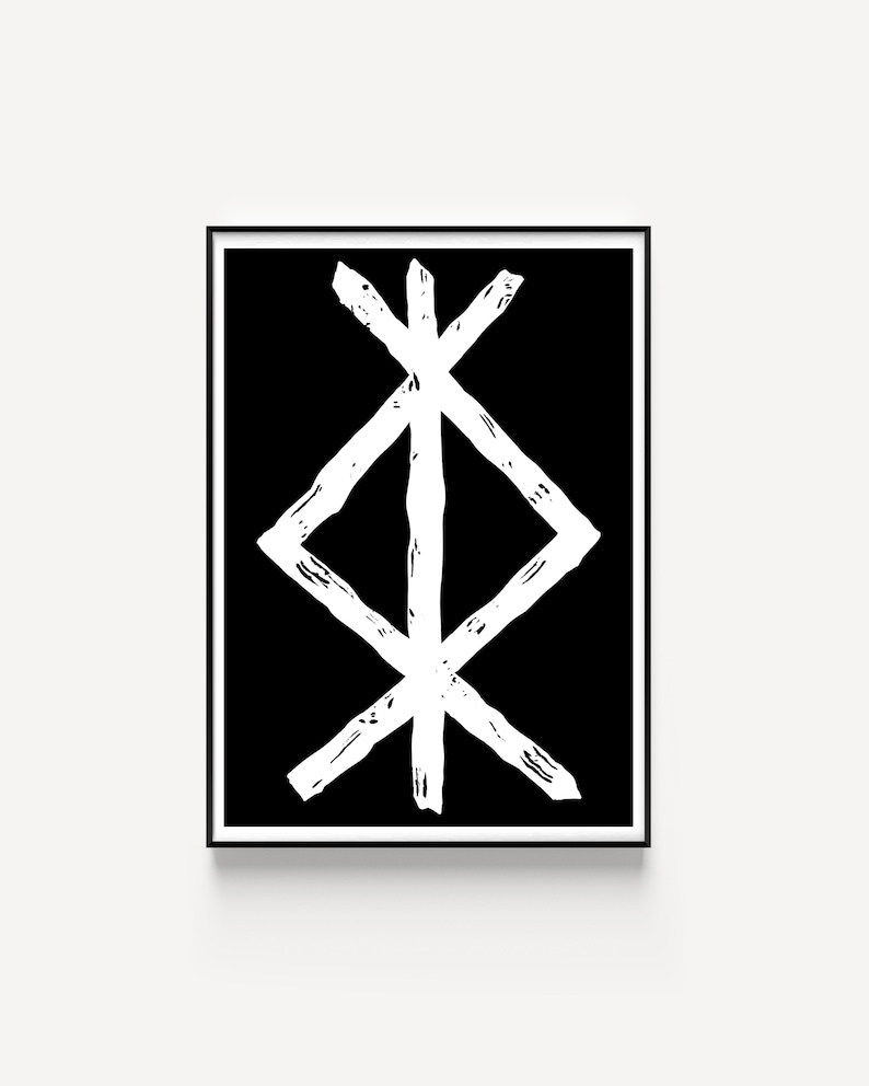Protection Rune Poster Viking Print Rune Poster Elder - Etsy