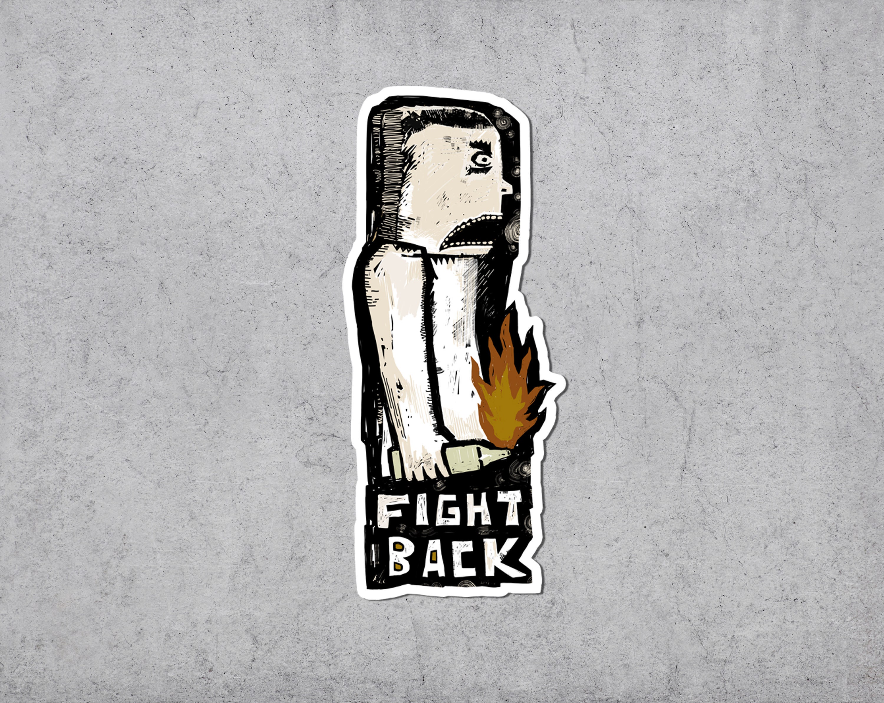 Fight Back Sticker Leftist Laptop Stickers Anarchy Anti - Etsy