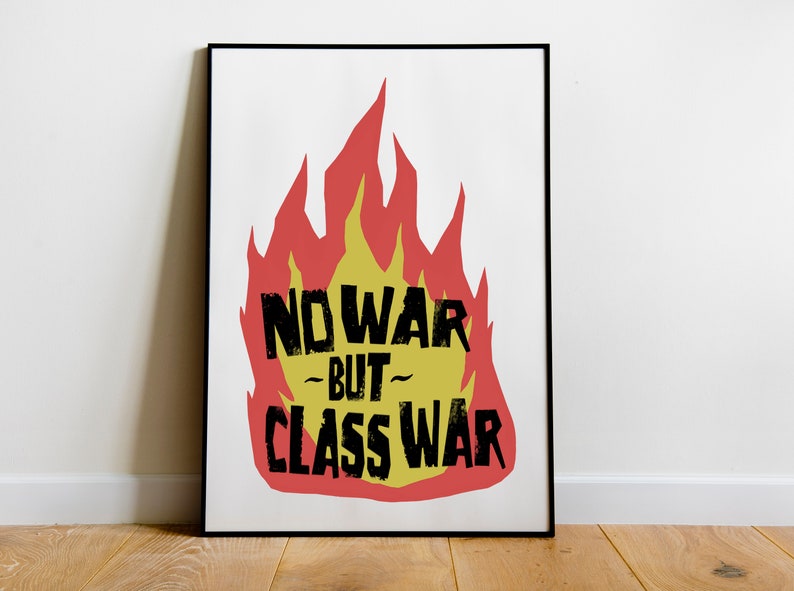 No War but Class War Print Communist Resist Poster Anti - Etsy
