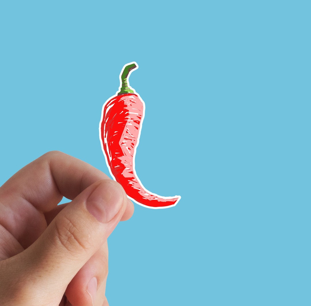 Chilli Pepper Sticker, Vinyl Stickers, Vegetables, Laptop Stickers ...