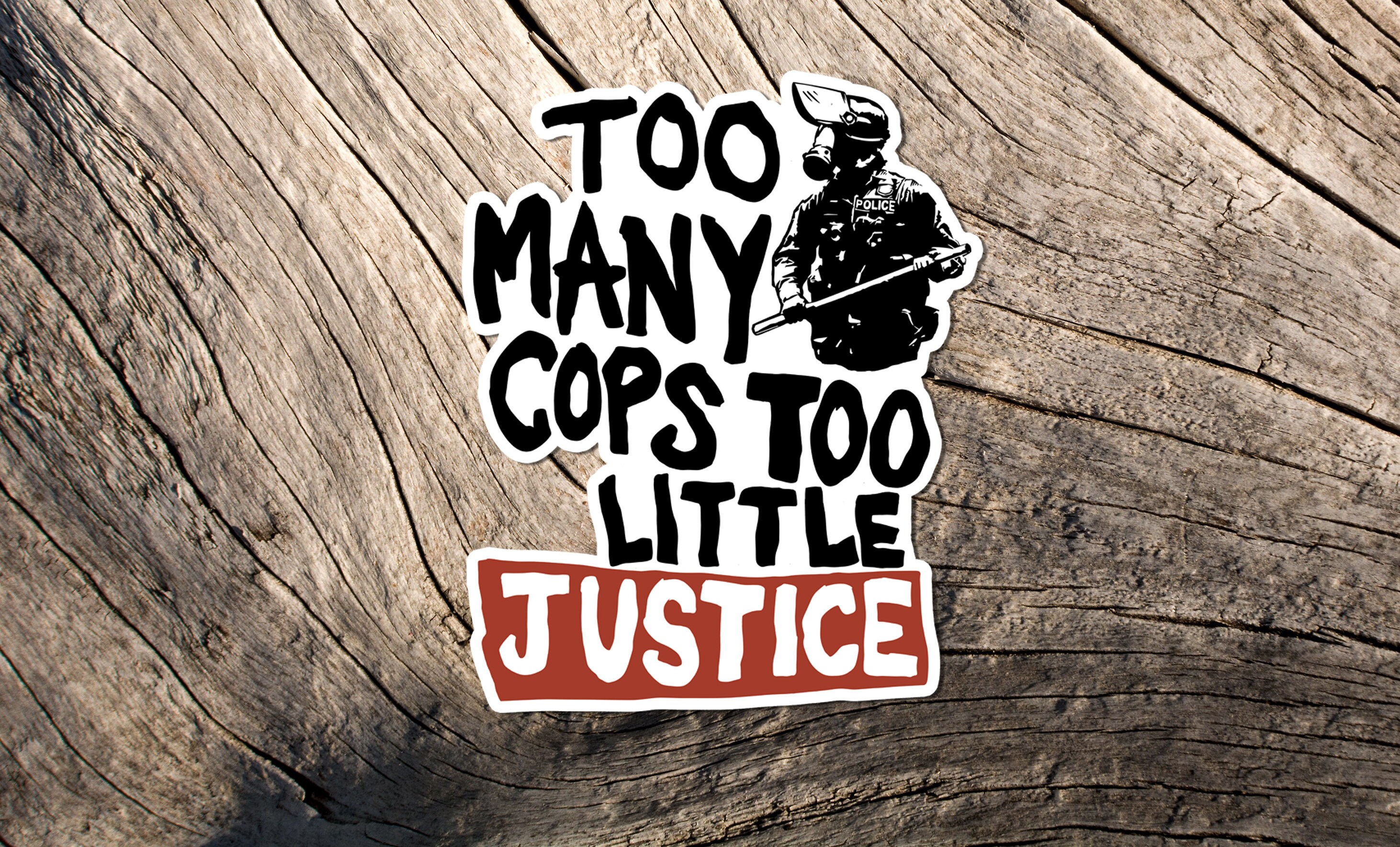 Too Many Cops Sticker, Rights, Defund the Police, Anticapitalism ...