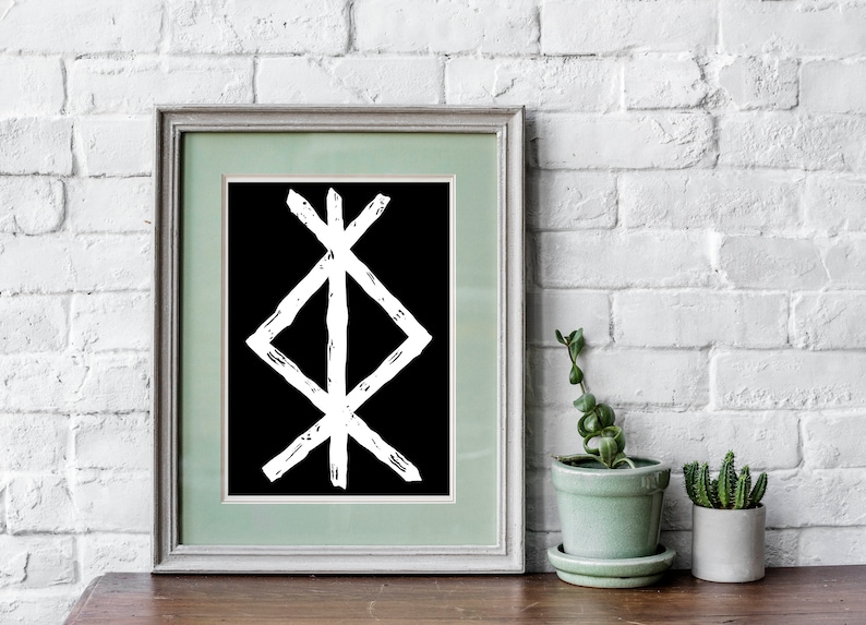 Protection Rune Poster Viking Print Rune Poster Elder - Etsy