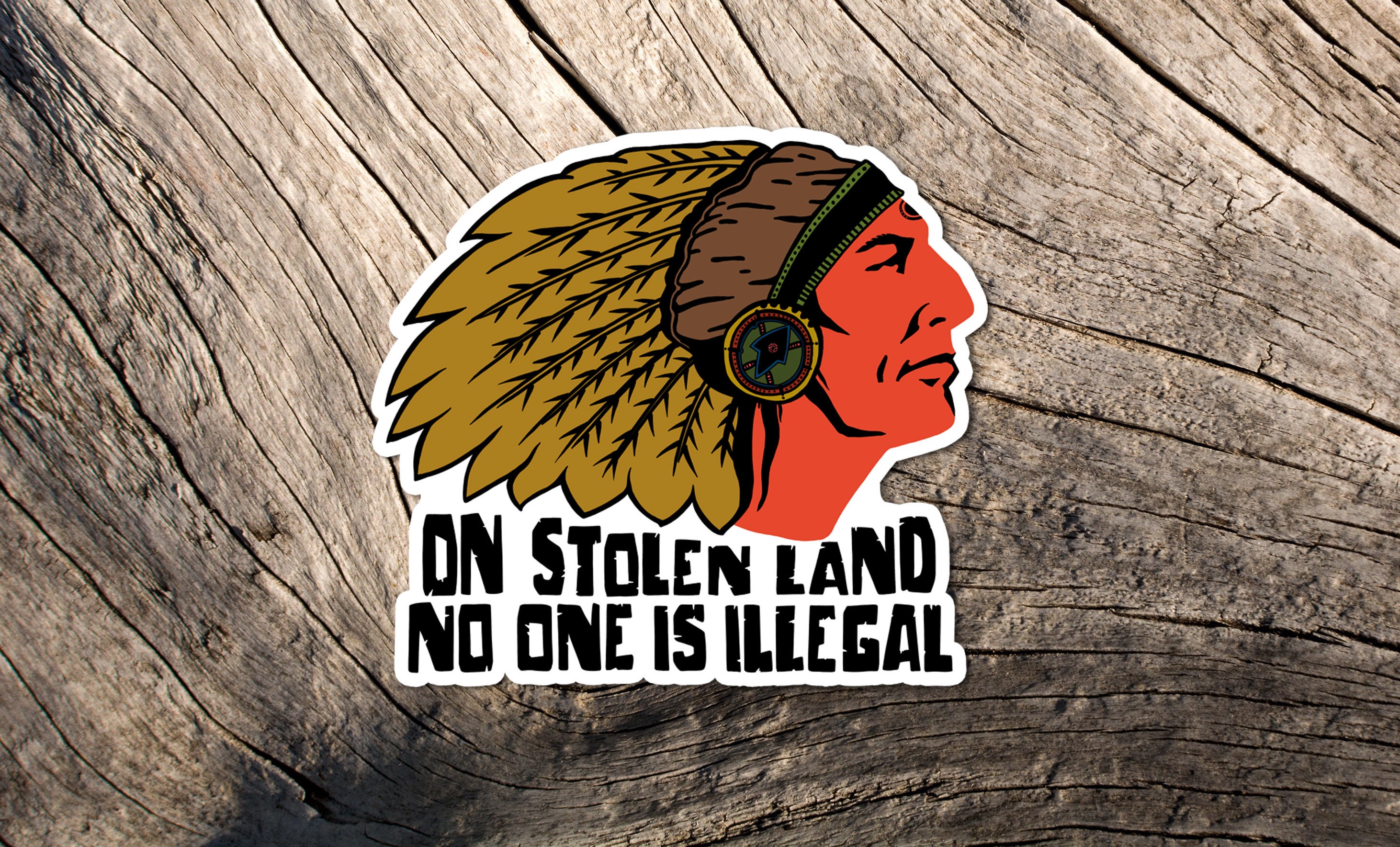 No One is Illegal Sticker Racism Indigenous People | Etsy