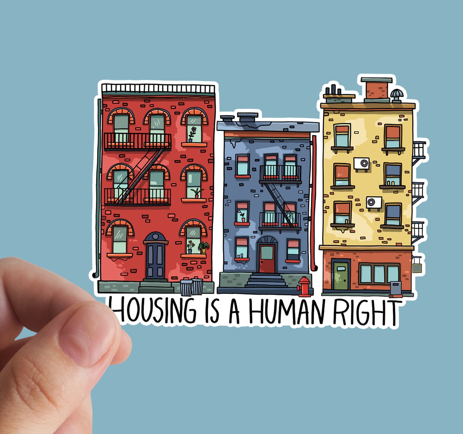 Housing is A Human Right Sticker Anti Capitalism No Human is - Etsy