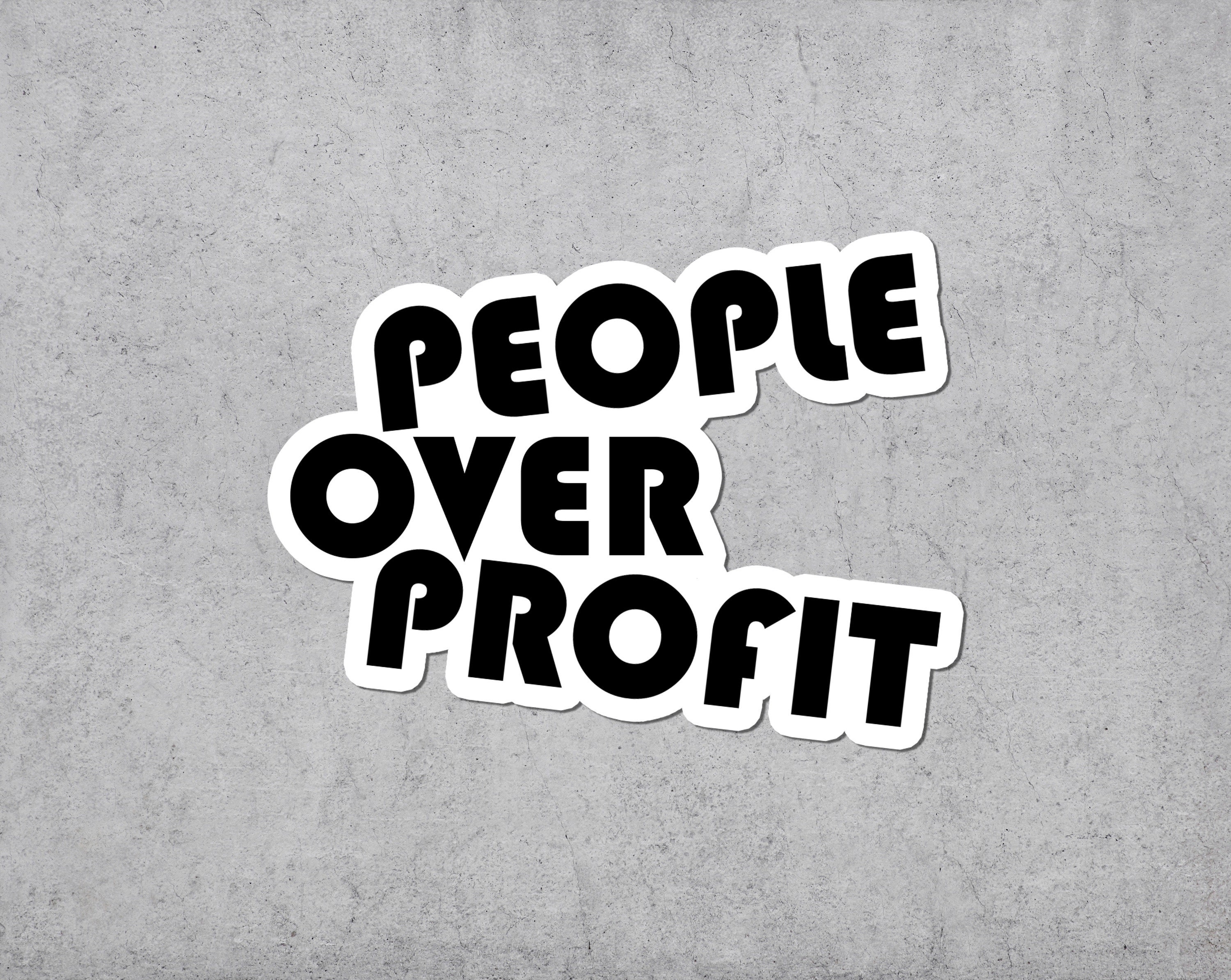 People Over Profit Sticker Anti Capitalism Vinyl Sticker - Etsy UK