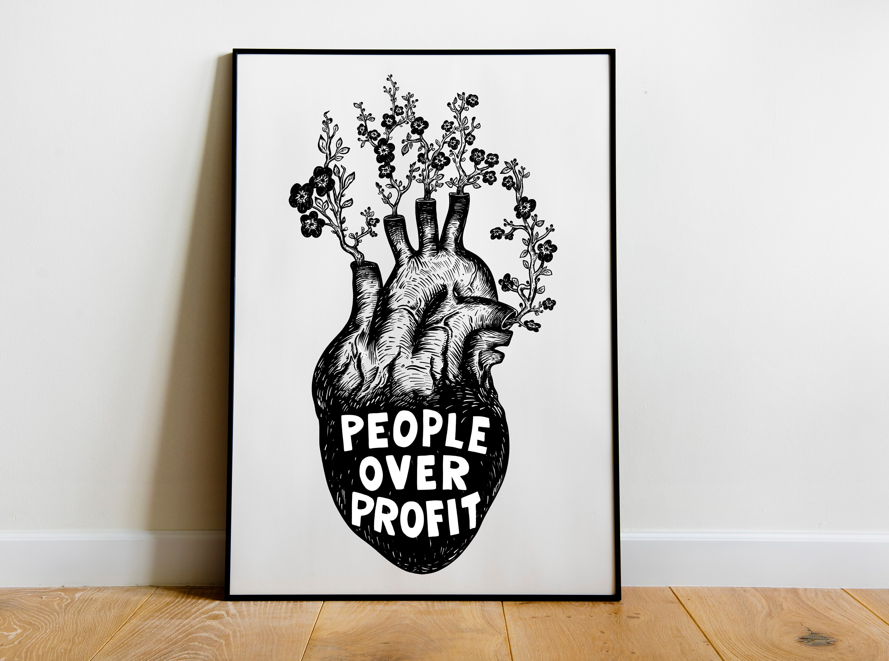 People Over Profit Print Leftist Art Print Anticapitalism - Etsy