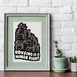 Housing is A Right Poster, Socialism, Rights, Equality, Immigrant ...