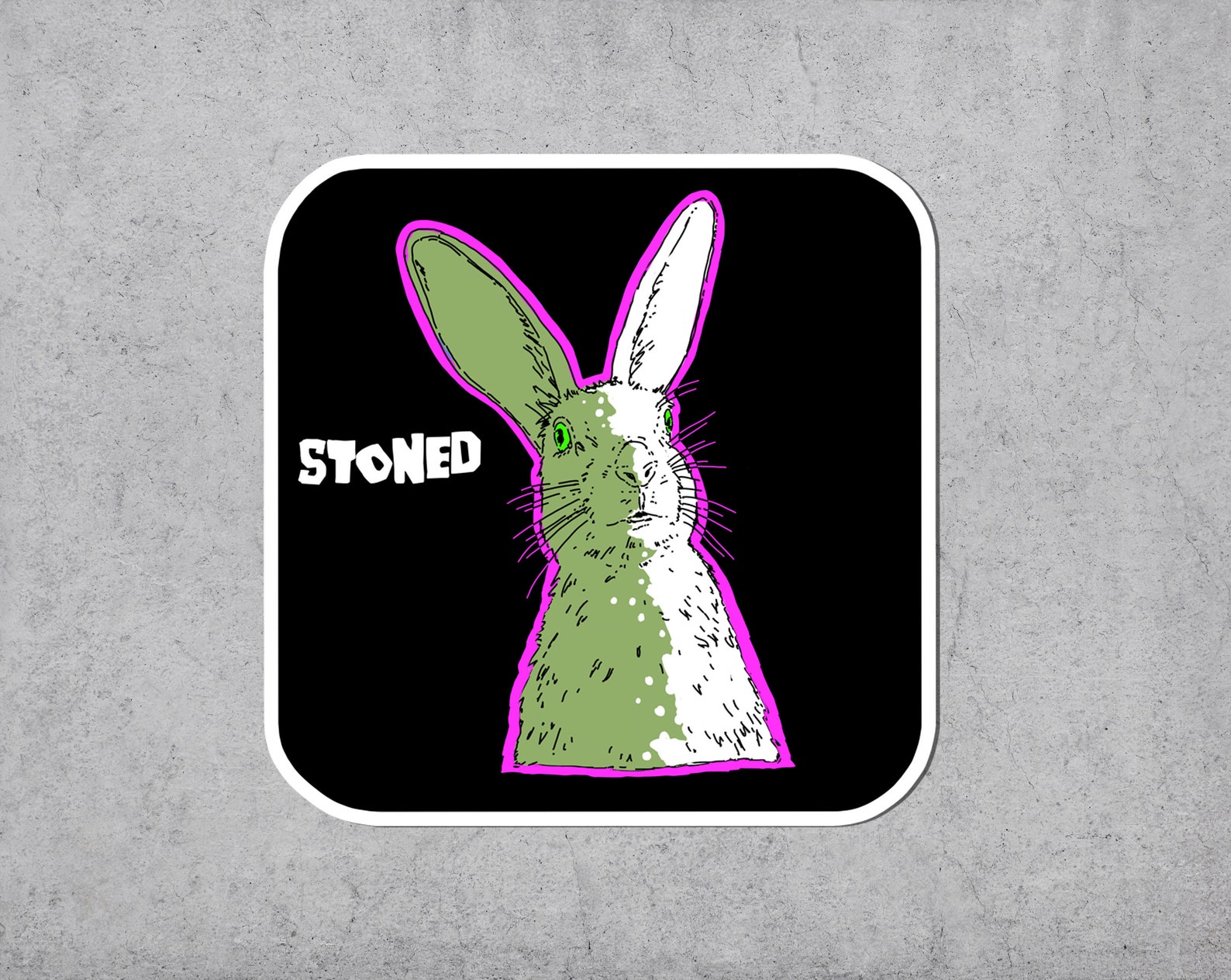 Stoned Sticker Psychedelic Hippie Laptop Decals Stoner Vinyl - Etsy