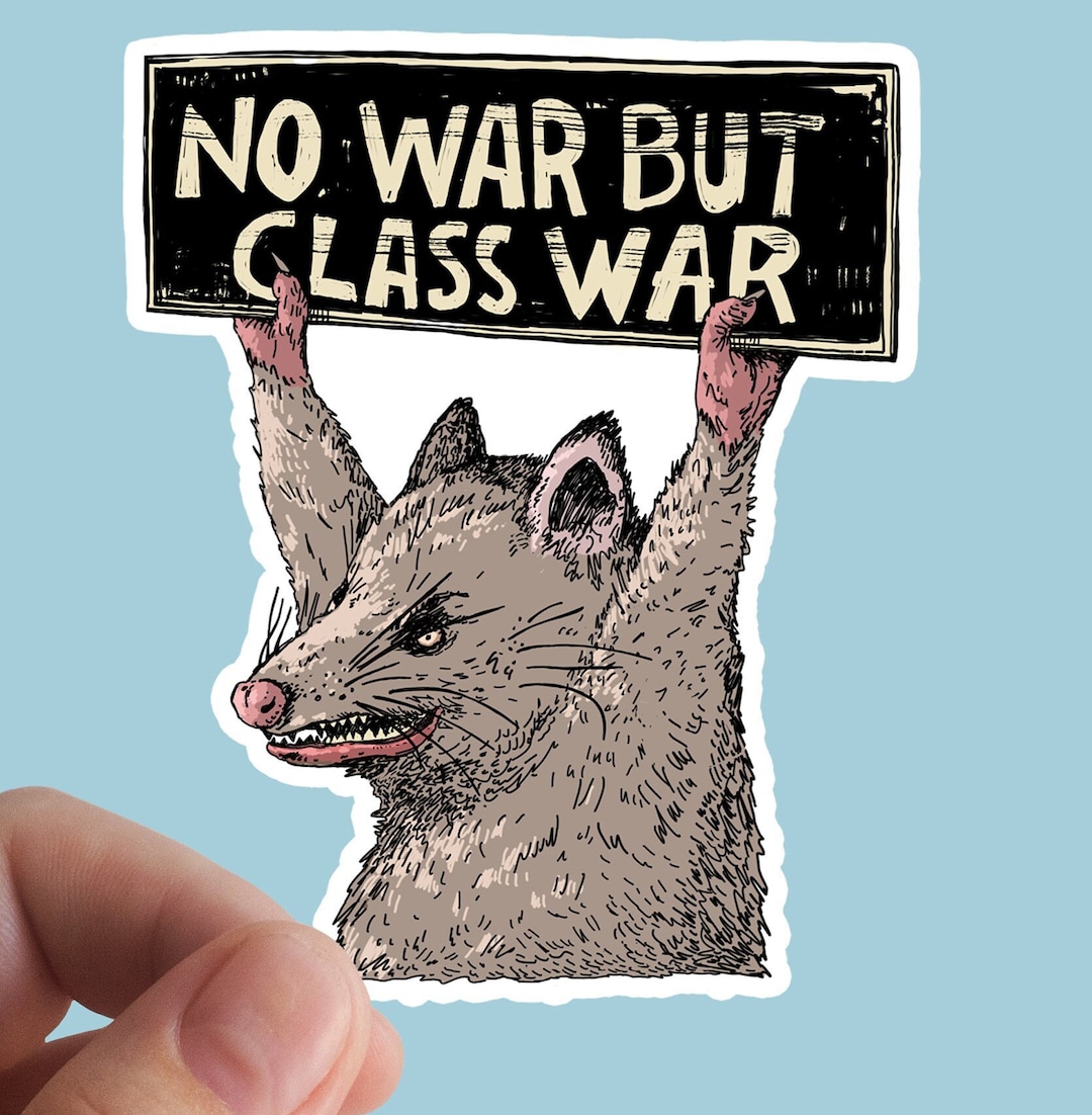No War but Class War Sticker, Anti Capitalist, Leftist, Vinyl Stickers ...