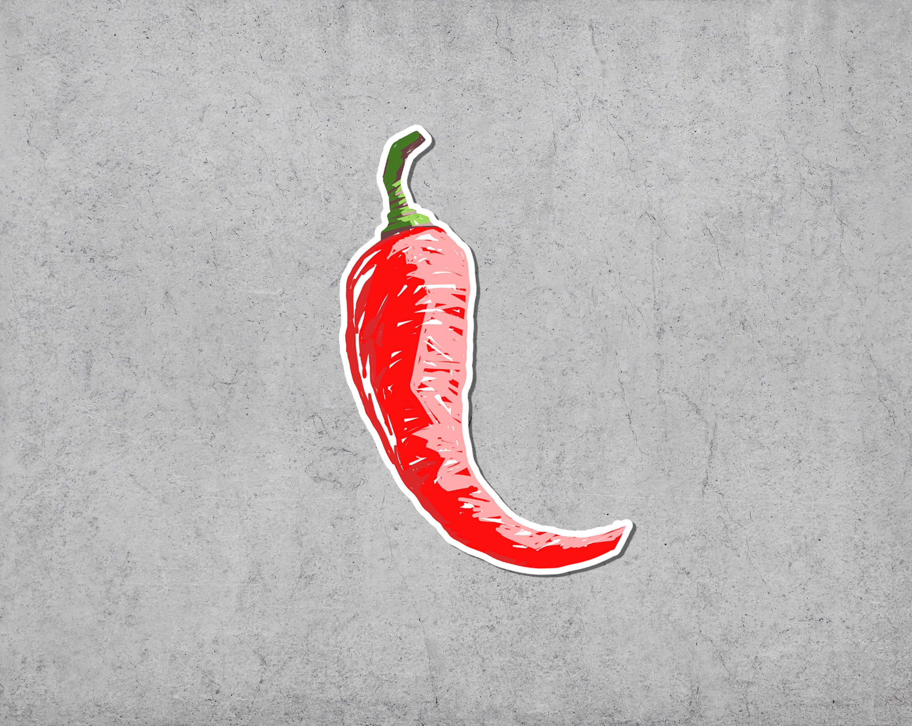 Chilli Pepper Sticker Vinyl Stickers Vegetables Laptop | Etsy