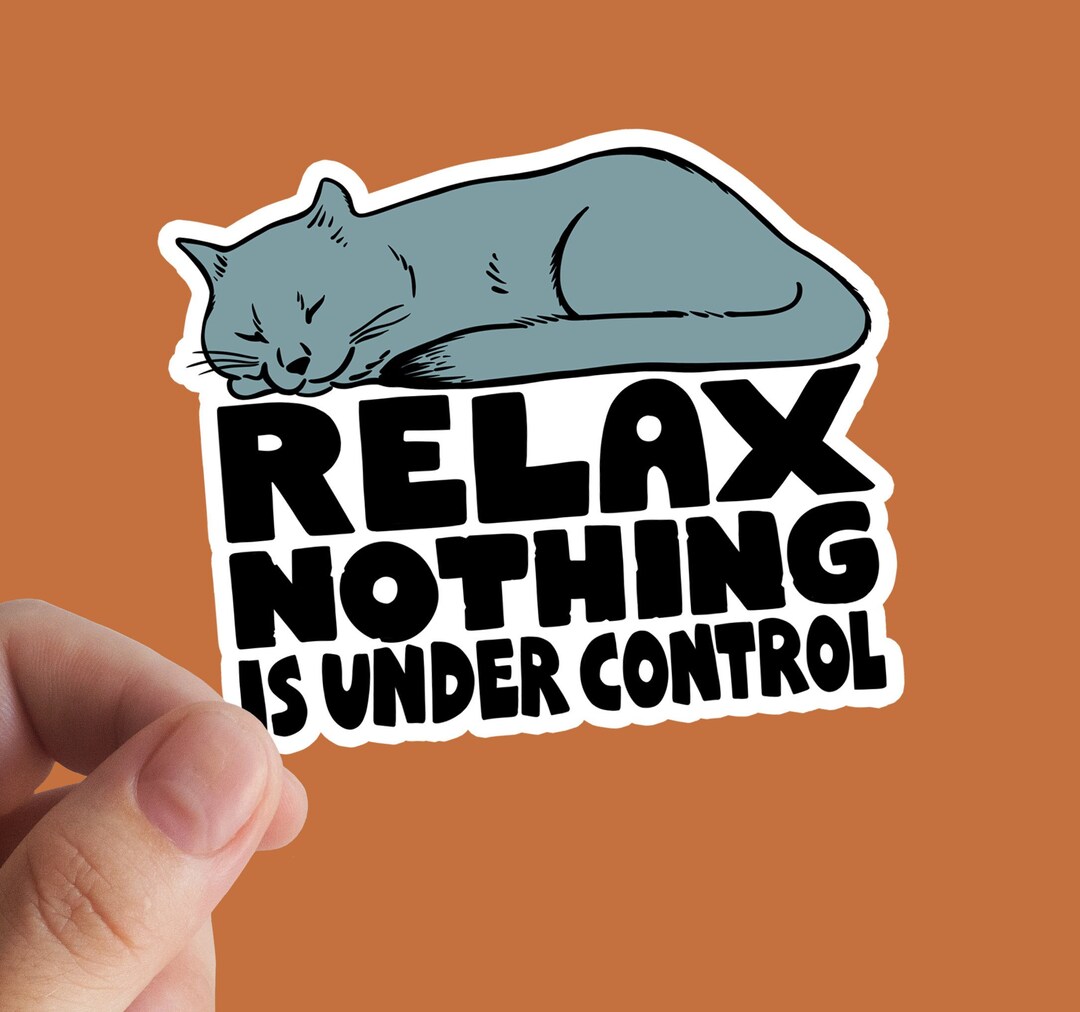 Relax Sticker, Mental Health, Quote Sticker, Laptop Stickers, Positive ...