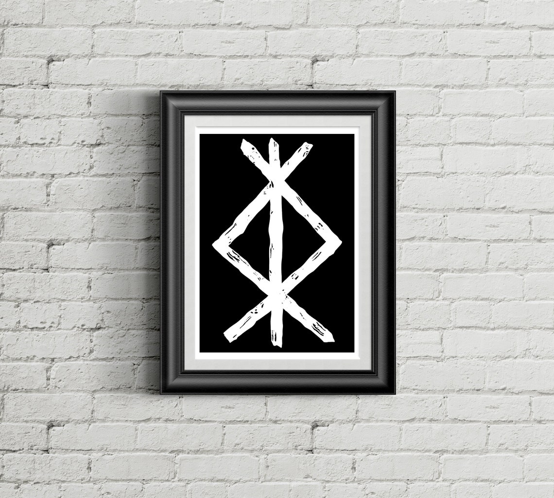 Protection Rune Poster Viking Print Rune Poster Elder - Etsy