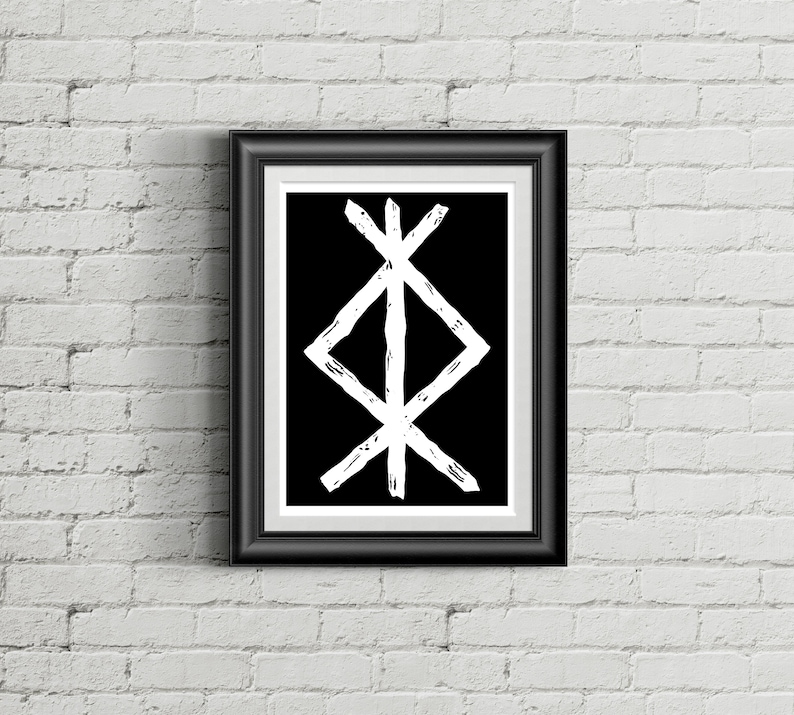 Protection Rune Poster Viking Print Rune Poster Elder - Etsy
