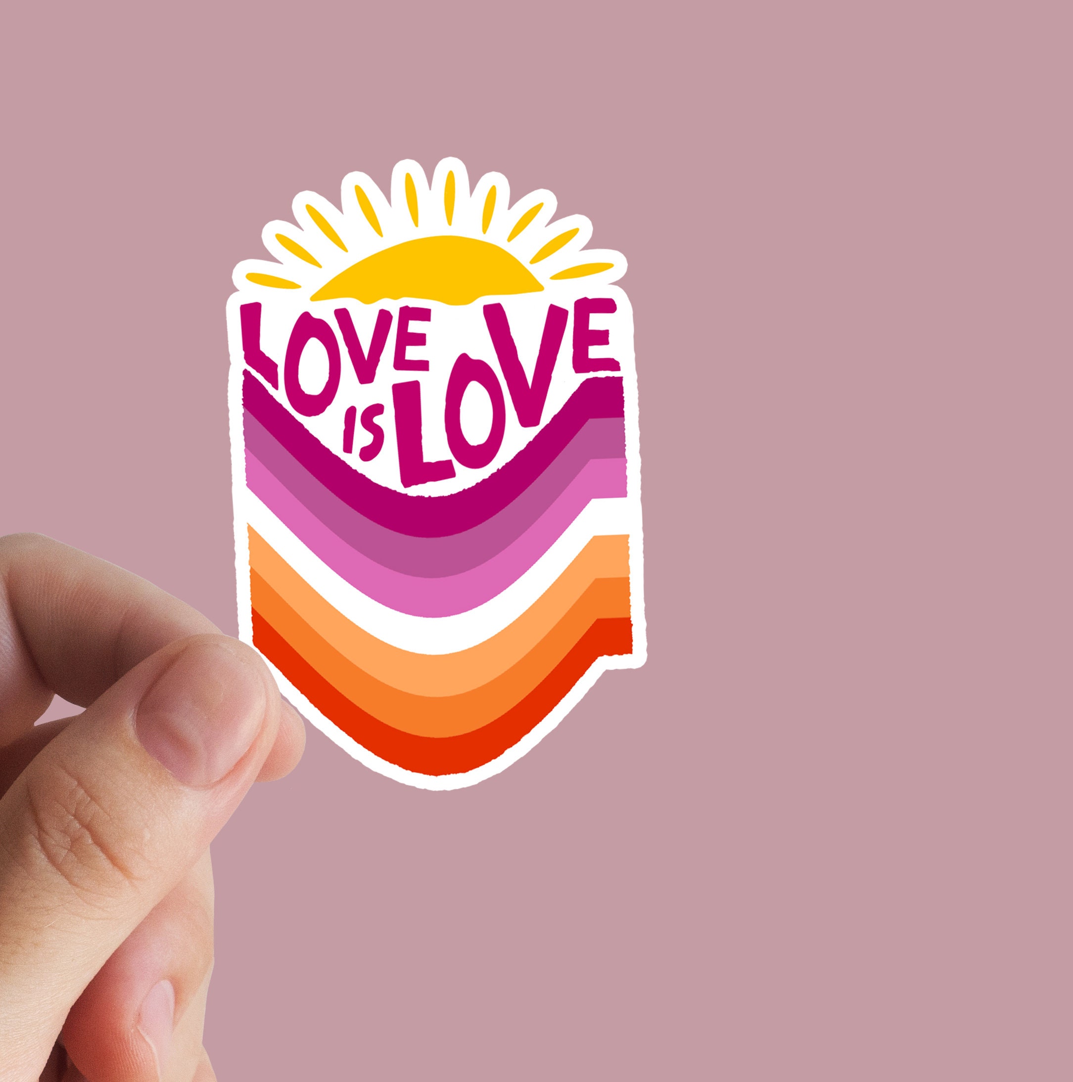 Lesbian Flag Sticker Pride Sticker Love Gift for Her Love - Etsy
