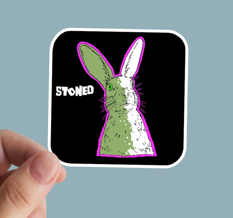 Stoned Sticker Psychedelic Hippie Laptop Decals Stoner Vinyl - Etsy