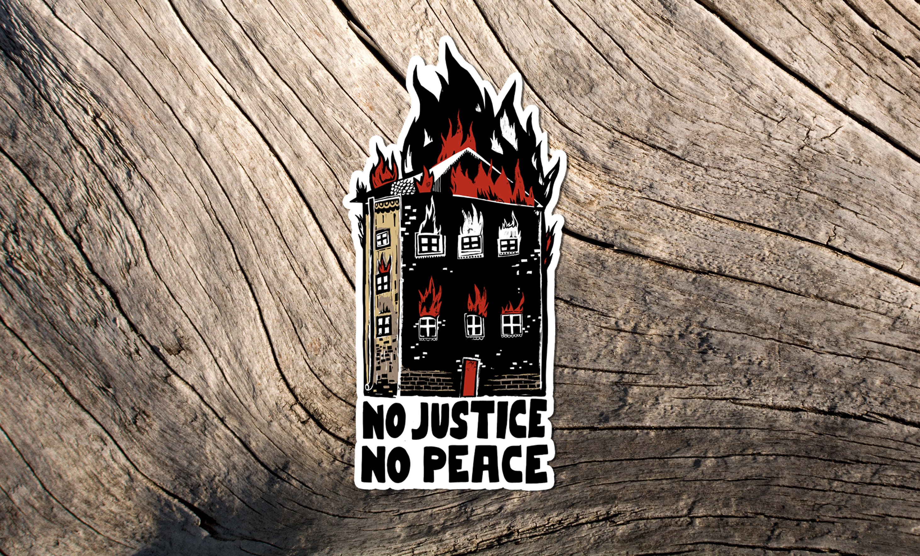 No Justice Sticker Leftist Socialist Anarchist Laptop - Etsy