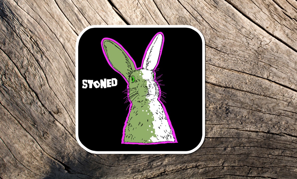 Stoned Sticker Psychedelic Hippie Laptop Decals Stoner Vinyl - Etsy