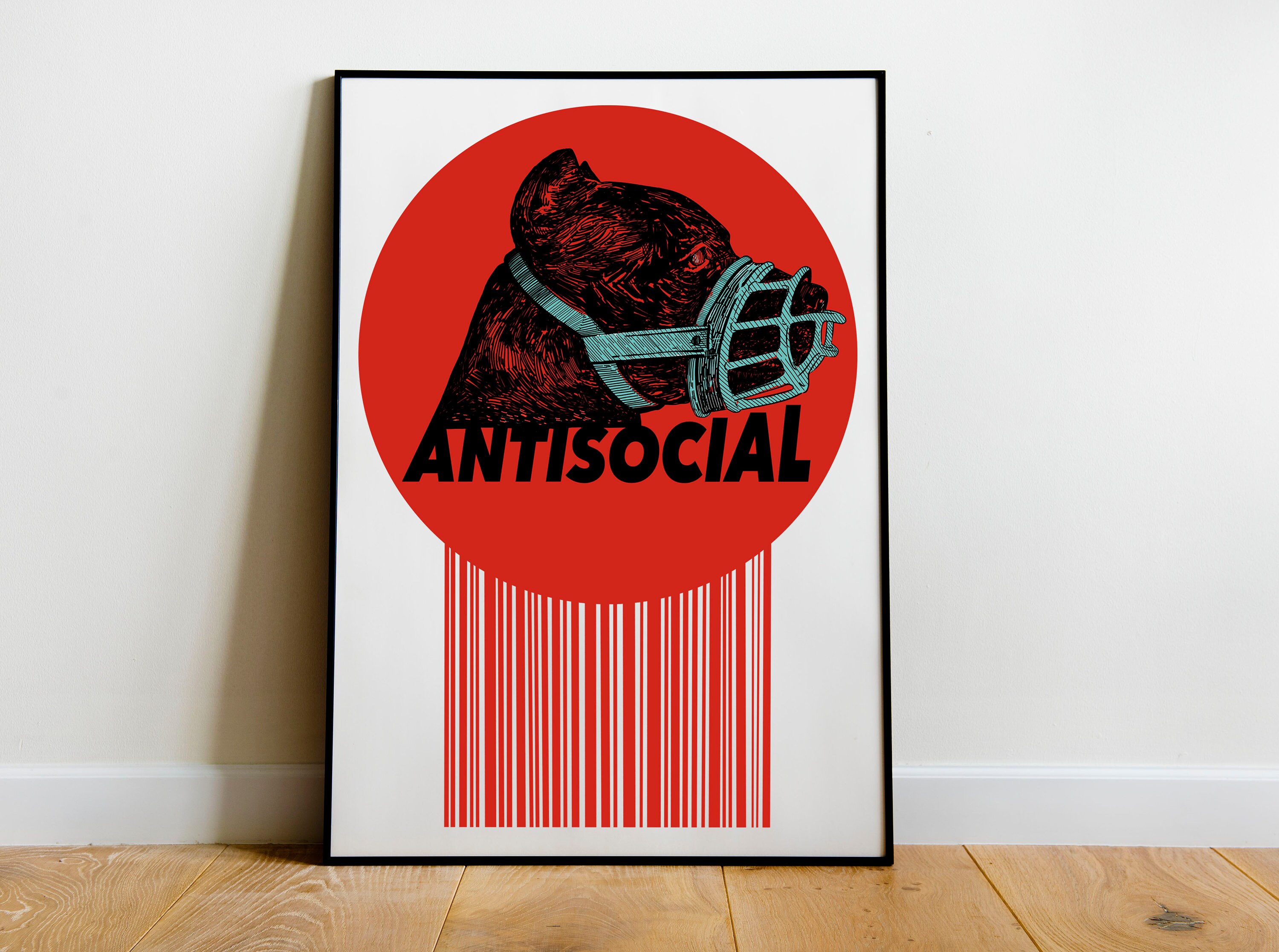 Antisocial Art Print Socialism Resist Leftist Communism | Etsy