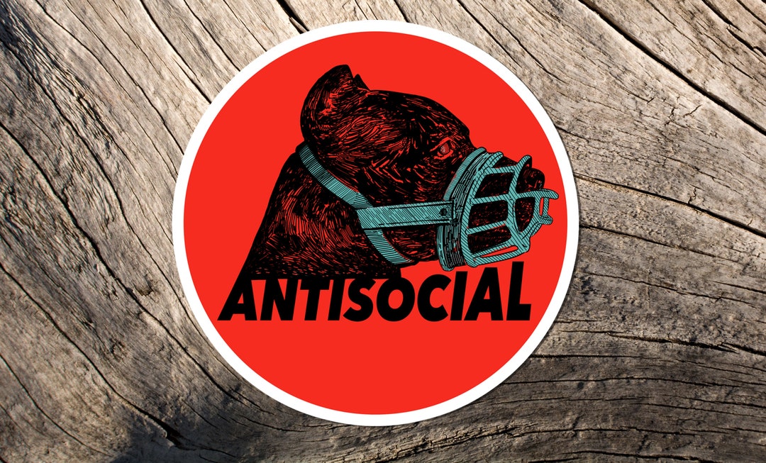 Antisocial Sticker Antisocial Antifa ACAB Laptop Decals Vinyl Stickers ...