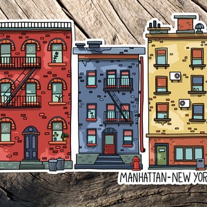 Manhattan Sticker, New York Sticker, City, Laptop Stickers, America ...