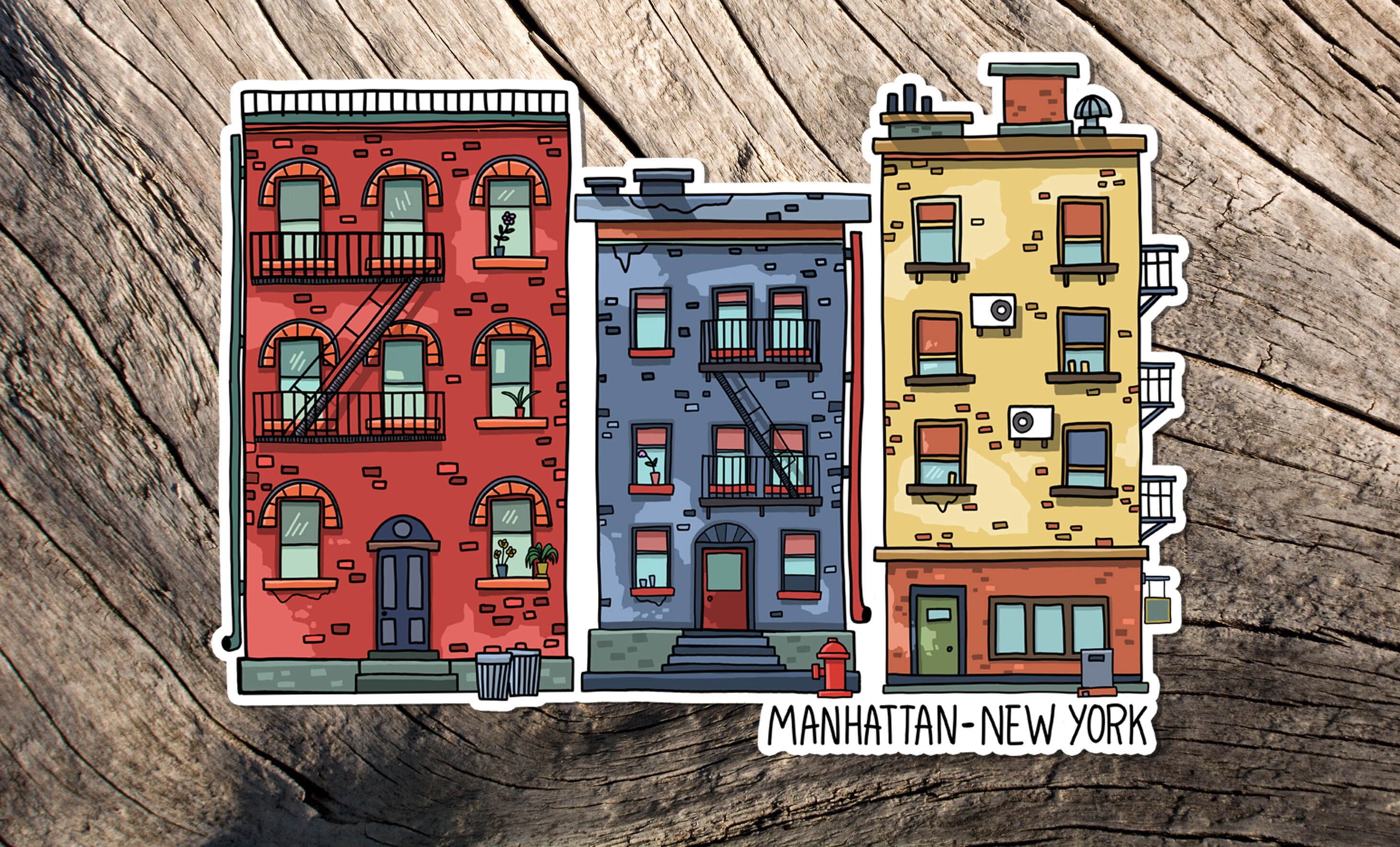 Manhattan Sticker, New York Sticker, City, Laptop Stickers, America ...