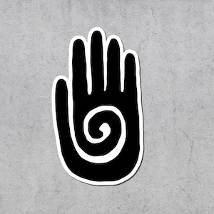 Hopi Hand Sticker, Healing, Vinyl Sticker, Decals, Magic Symbol ...