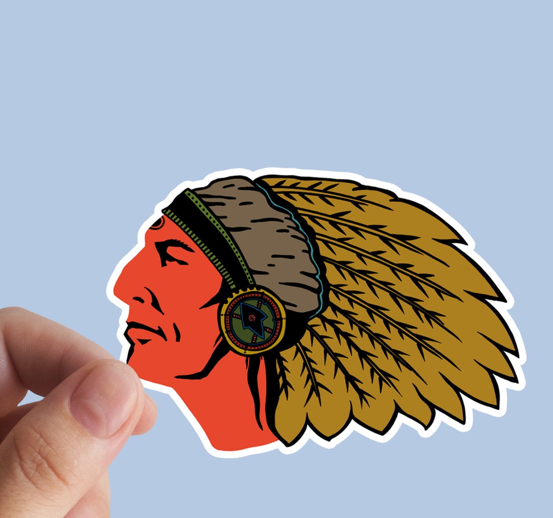 Indian Chief Sticker , Indian Sticker, Amerindian, Laptop Stickers ...