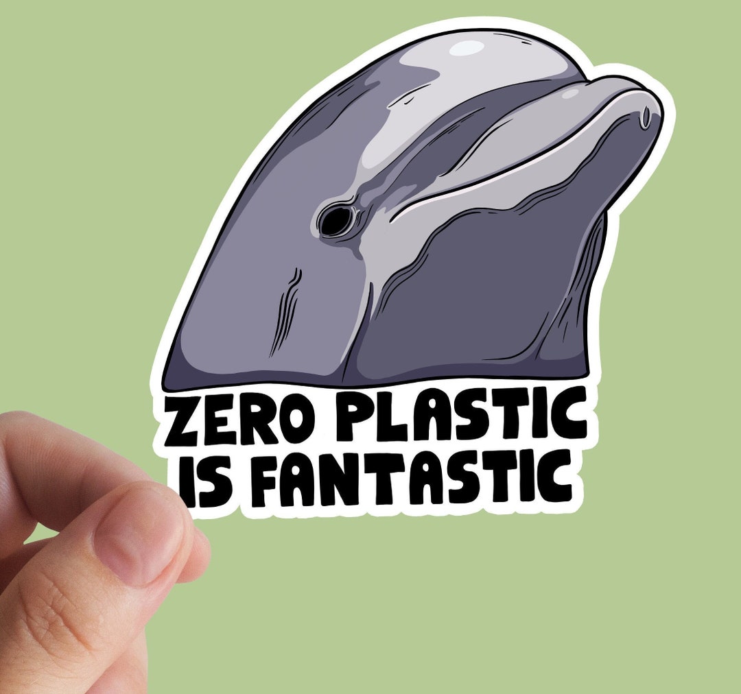 Zero Plastic Sticker, Activist, Vinyl Sticker, Vegetarian, Stickers ...