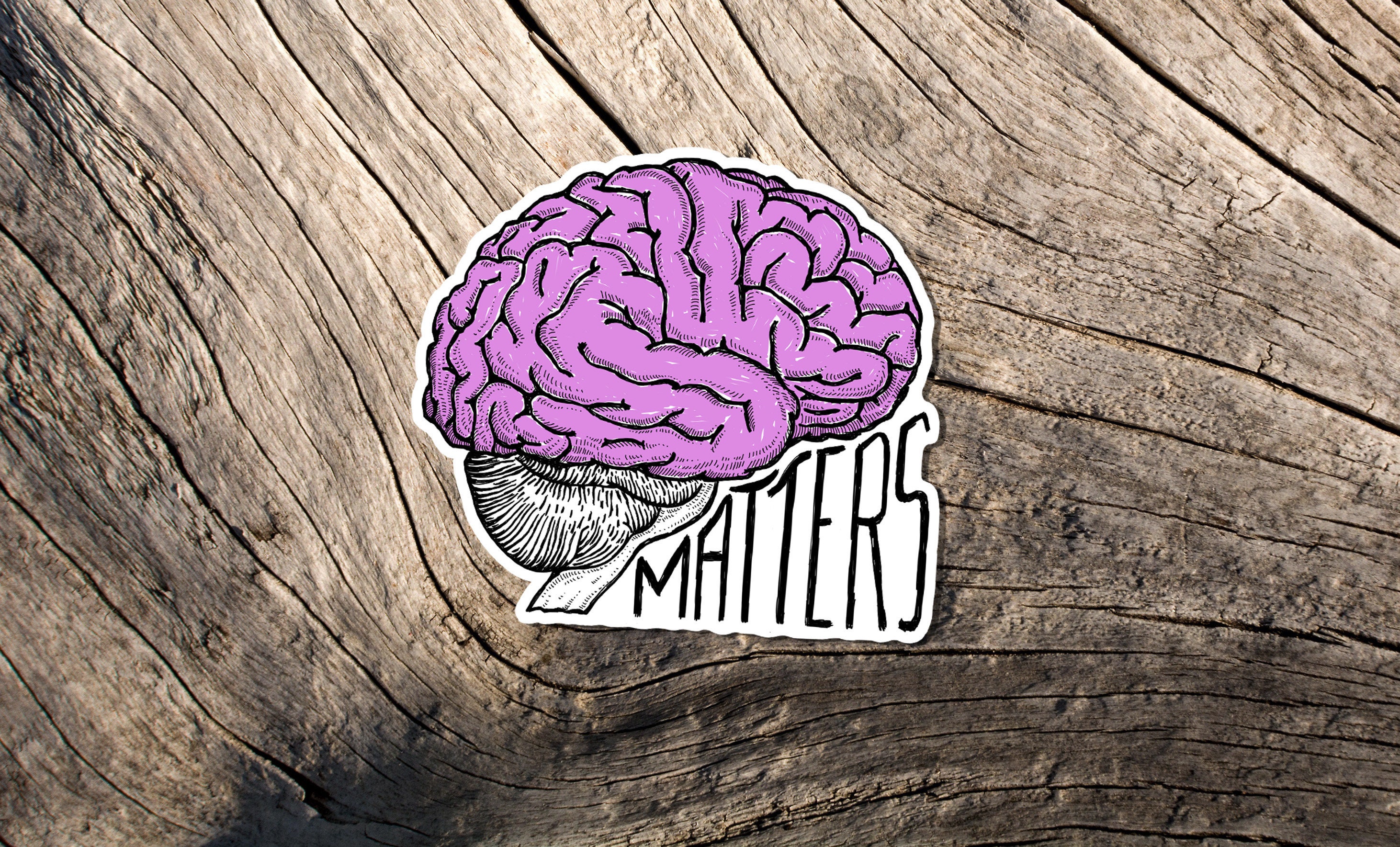 Brain Sticker Psychedelic Brain Matters Stoner Laptop | Etsy