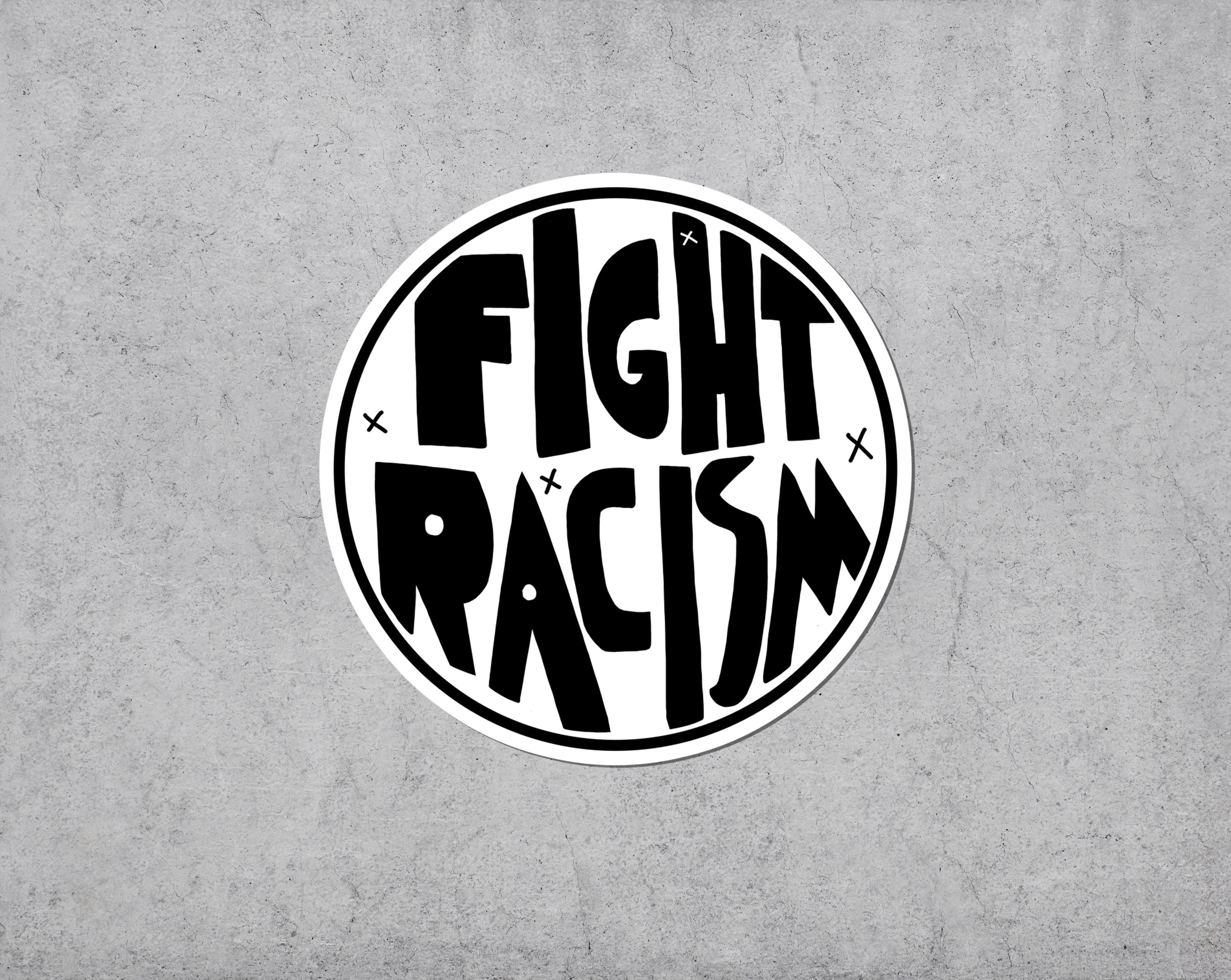 Fight Racism Sticker Anti Racist No Human is Illegal - Etsy