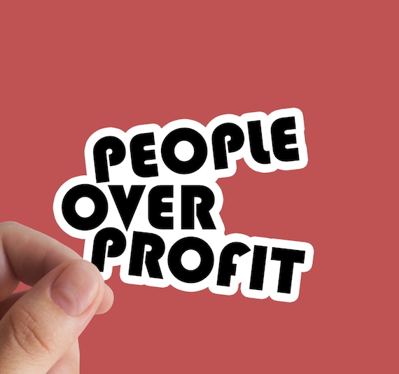 People Over Profit Sticker Anti Capitalism Vinyl Sticker | Etsy