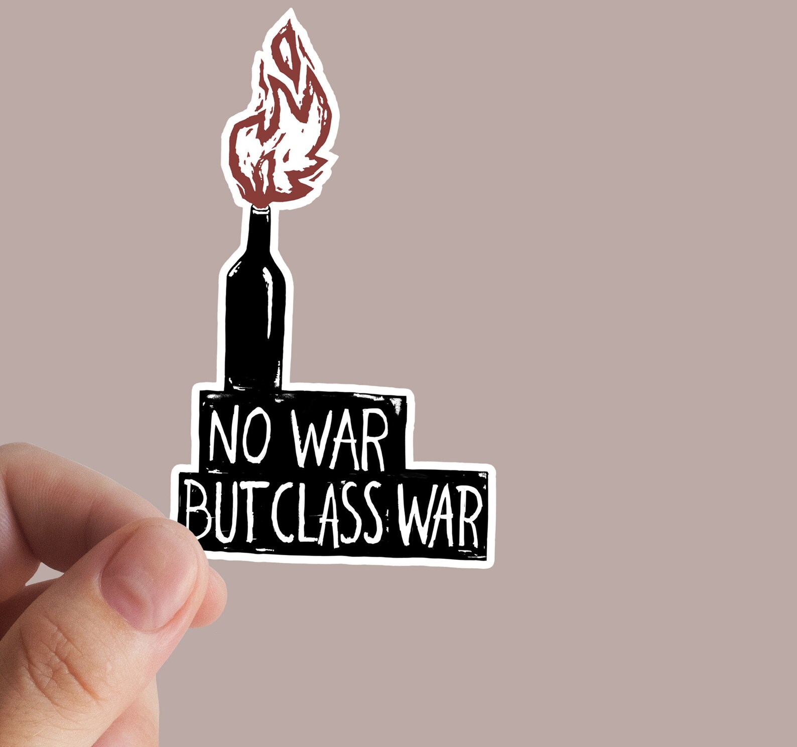 No War but Class War Sticker Anticapitalism Socialist Vinyl - Etsy
