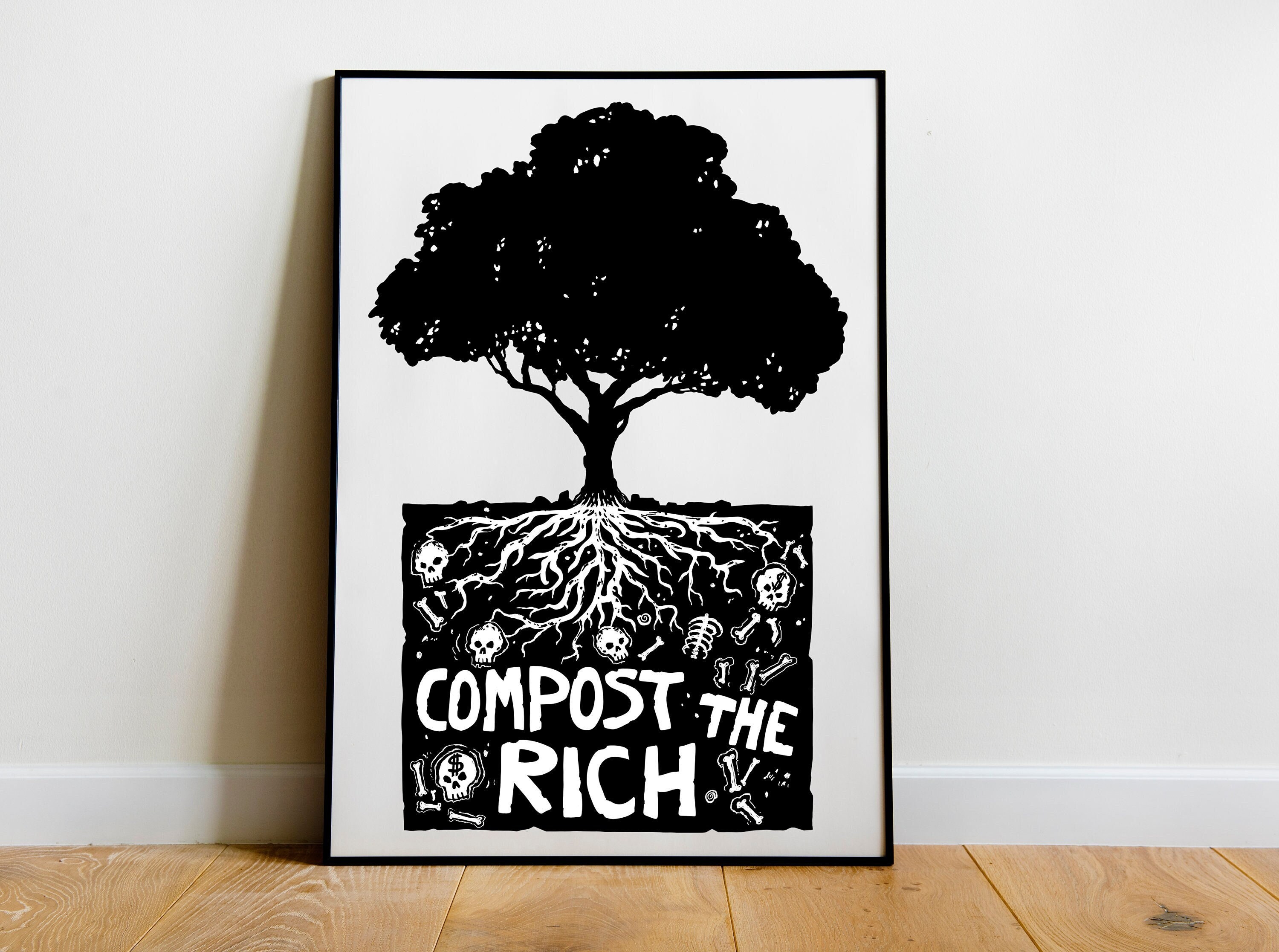 Compost the Rich Print Leftist Art Print Anticapitalism - Etsy