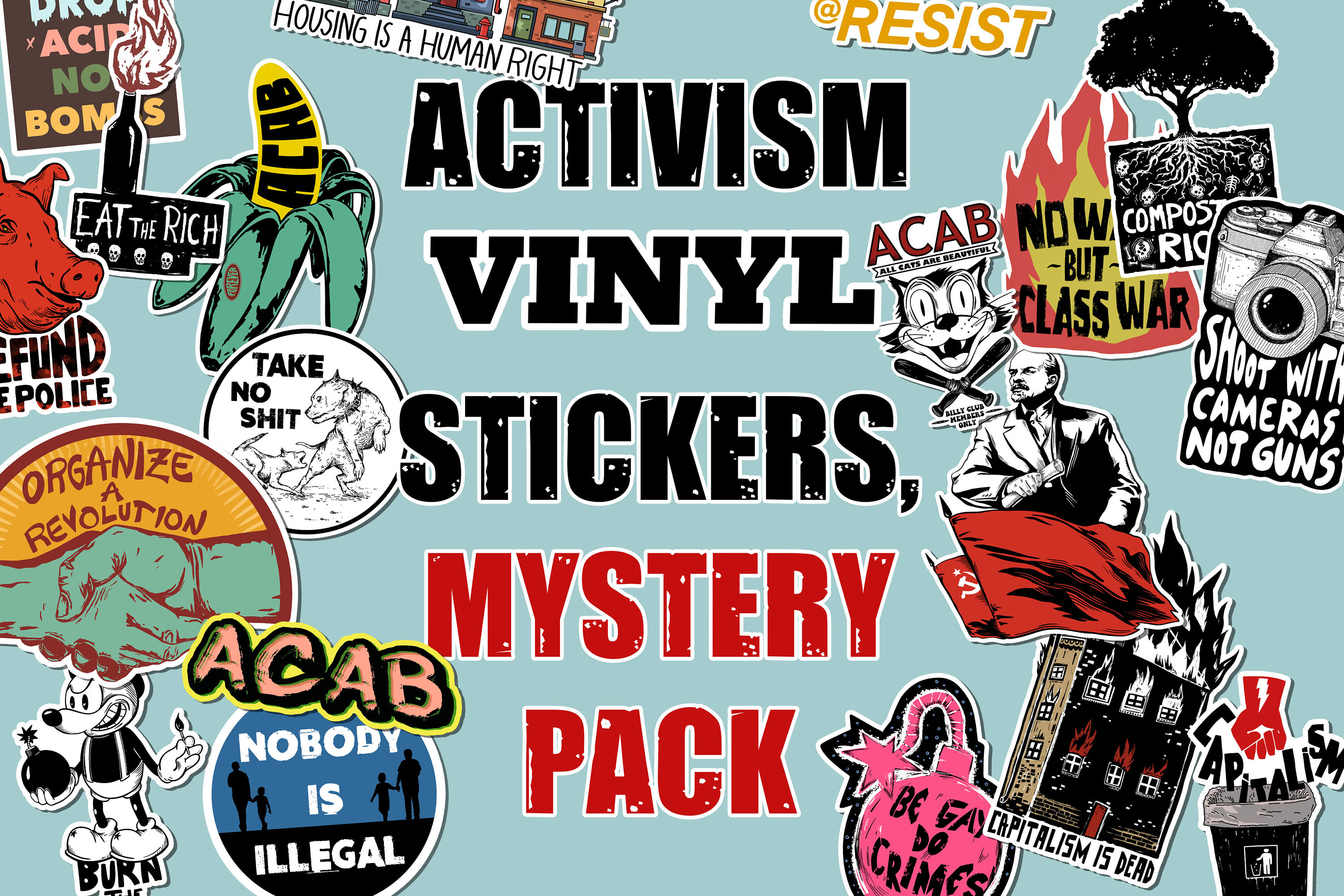 Activism Sticker Mystery Pack, Coupon, Bundle, Stickers Laptop, Leftist ...