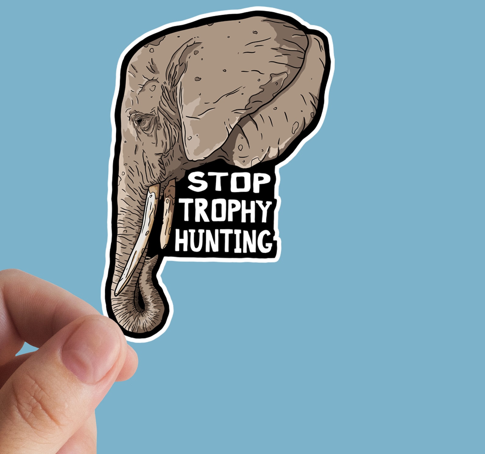 Stop Trophy Hunting Sticker Stop Hunting Peace Activism - Etsy