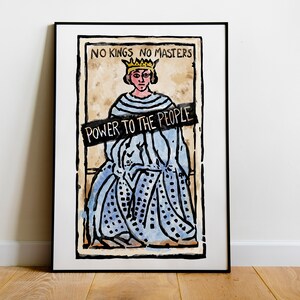 No Kings No Masters Print, Socialism, Marxist, Power to the People ...
