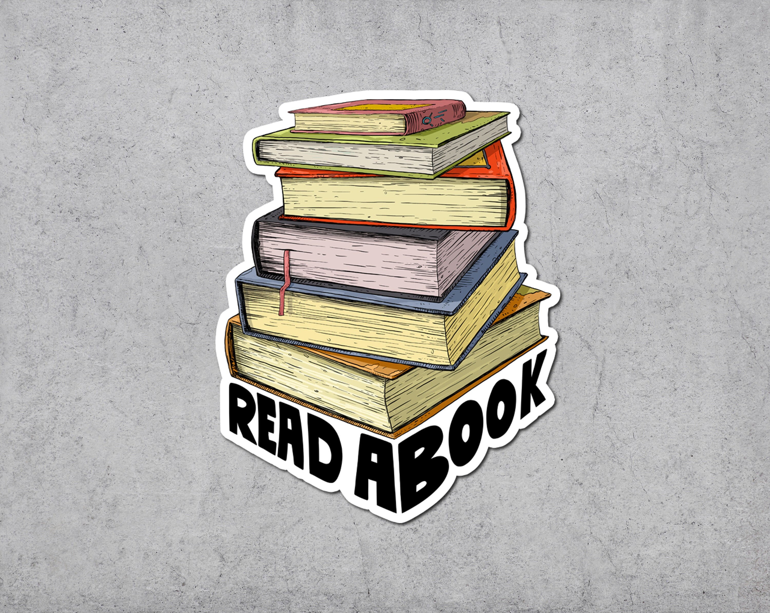Read A Book Sticker Books Laptop Stickers Vinyl Sticker - Etsy