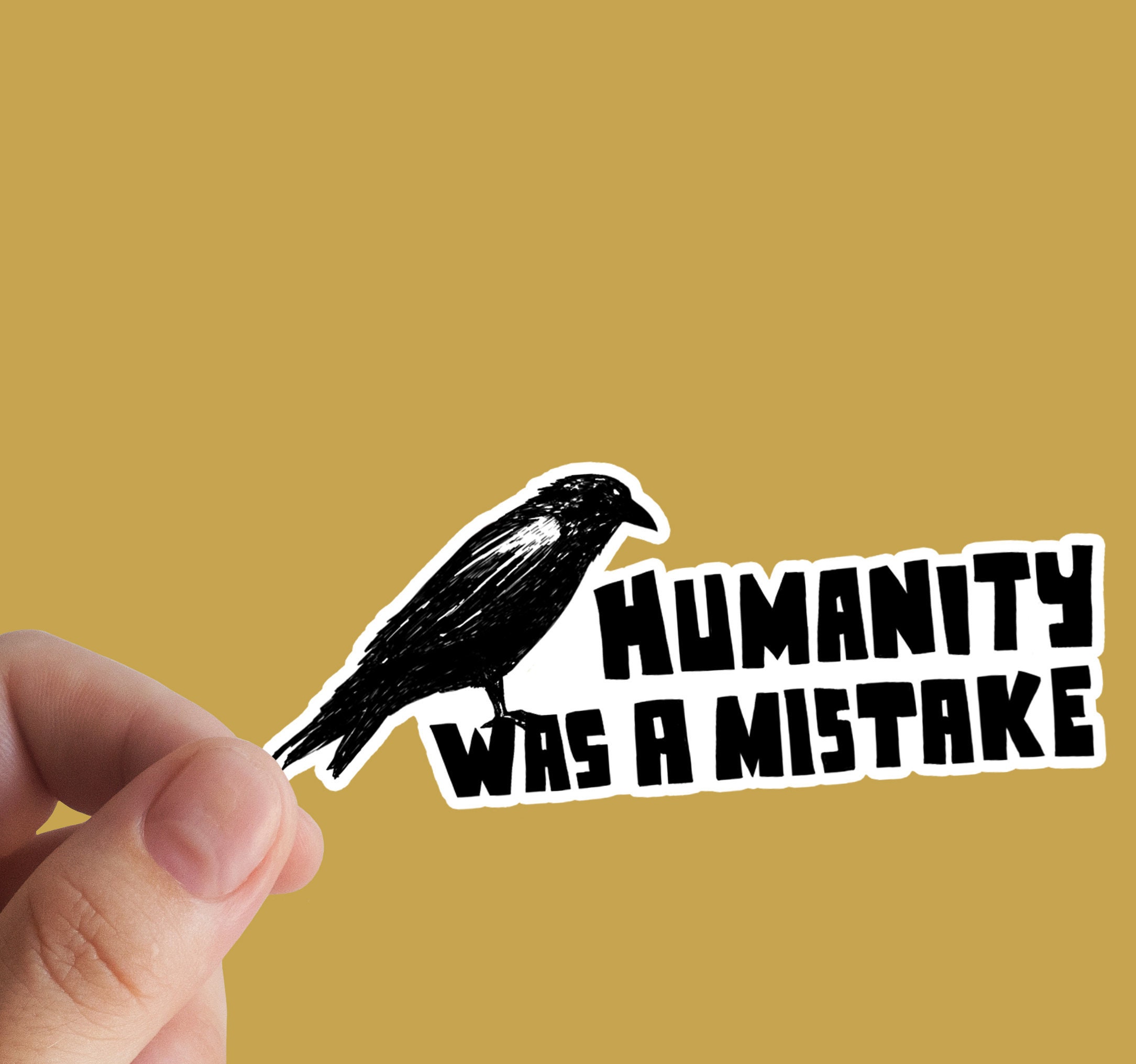 Humanity Was A Mistake Sticker Misanthrope Vinyl Stickers - Etsy