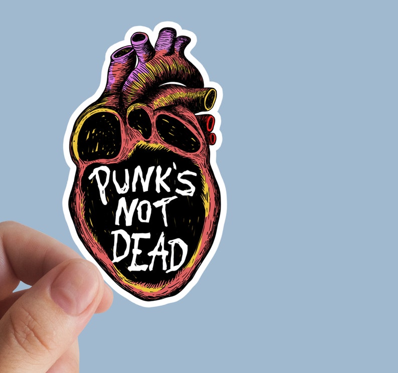 Punks Not Dead Sticker Anarchy Punk Anarchist | Etsy