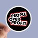 People Over Profit Sticker, Marxism, Vinyl Sticker, Socialism ...